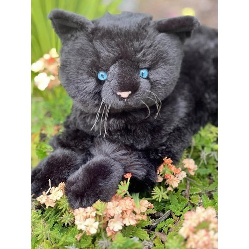 Auswella® Plush Black Floppy Cat: Your 19-Inch Plush Companion-Stuffed ...