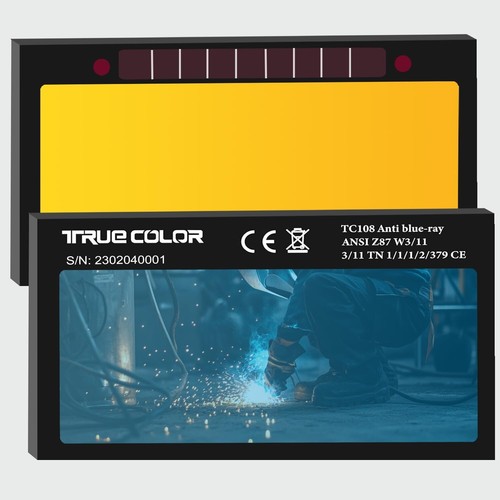 Gold Shade 10 2x4 Auto Darkening Welding Lens - Cool Blue Puddle ...