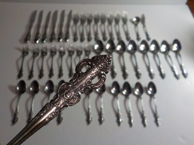 43 pc Vintage Stainless Flatware Japan Silverware Lot MCM Pierced ...