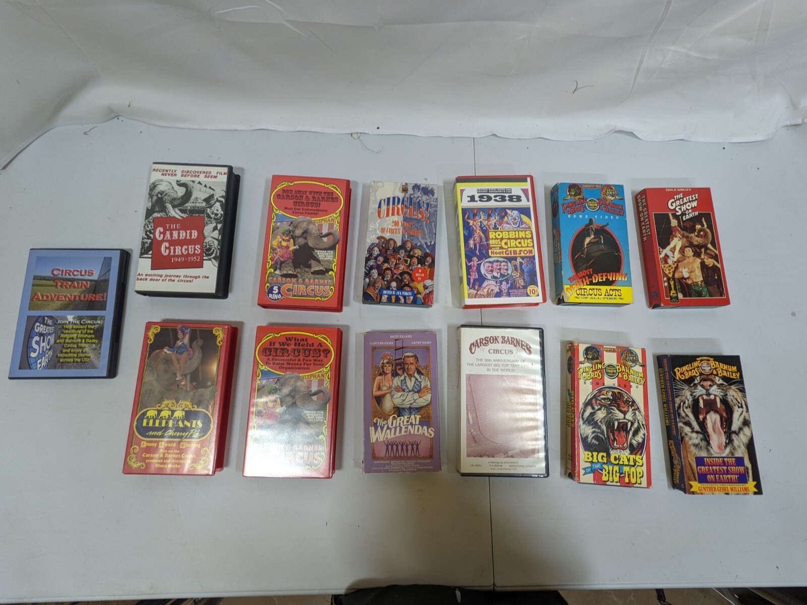 12 Circus VHS Tapes 70s 80s Ringling Bros Great Wallendas Carson Barnes ...