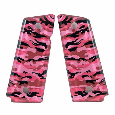 Custom 1911 Compact ambi & non-ambi fit SPD Acrylic Grips Pink Camo | eBay