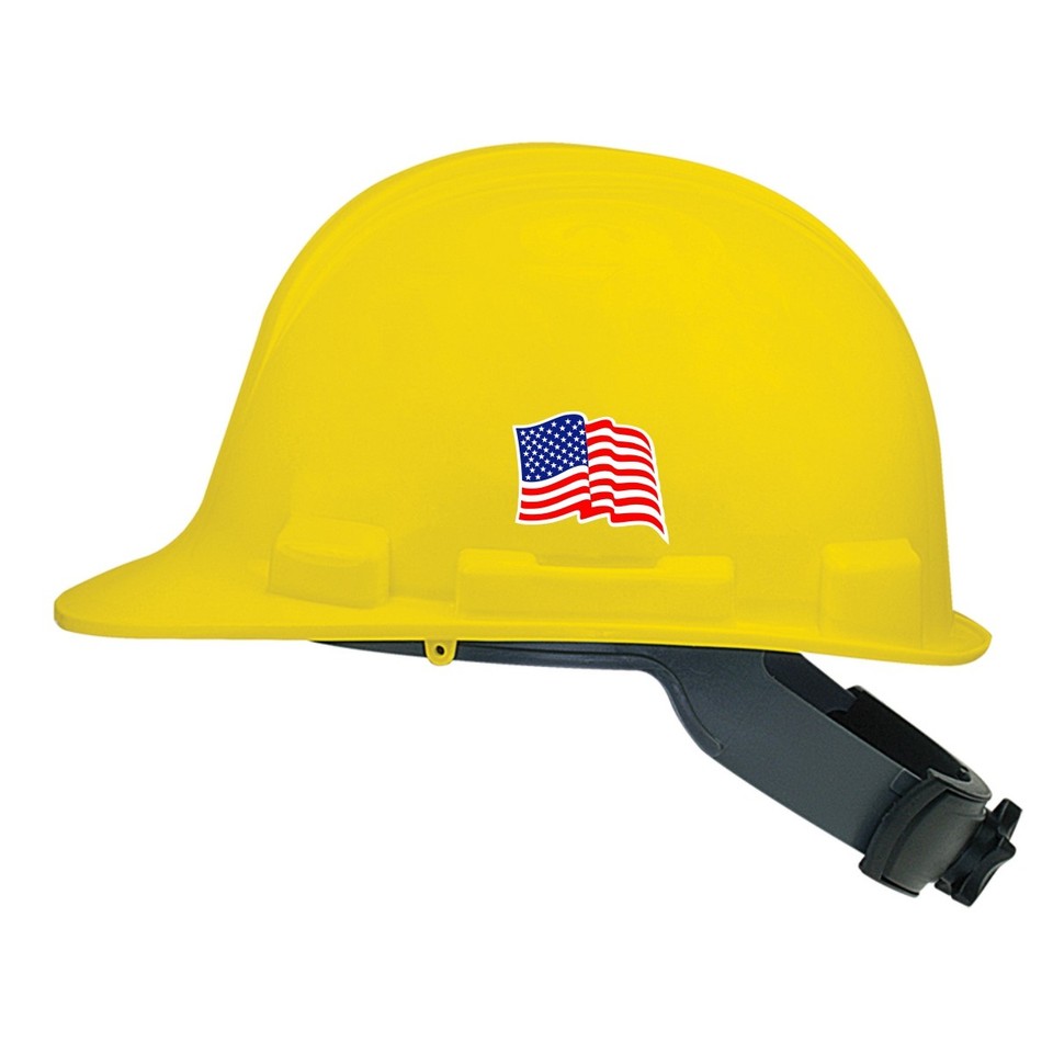 2x Waving American Flag Hard Hat Stickers Flags Decals Helmet ...