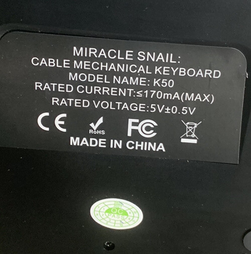 Miracle Snail K50 One-Hand Mechanical Keyboard | eBay