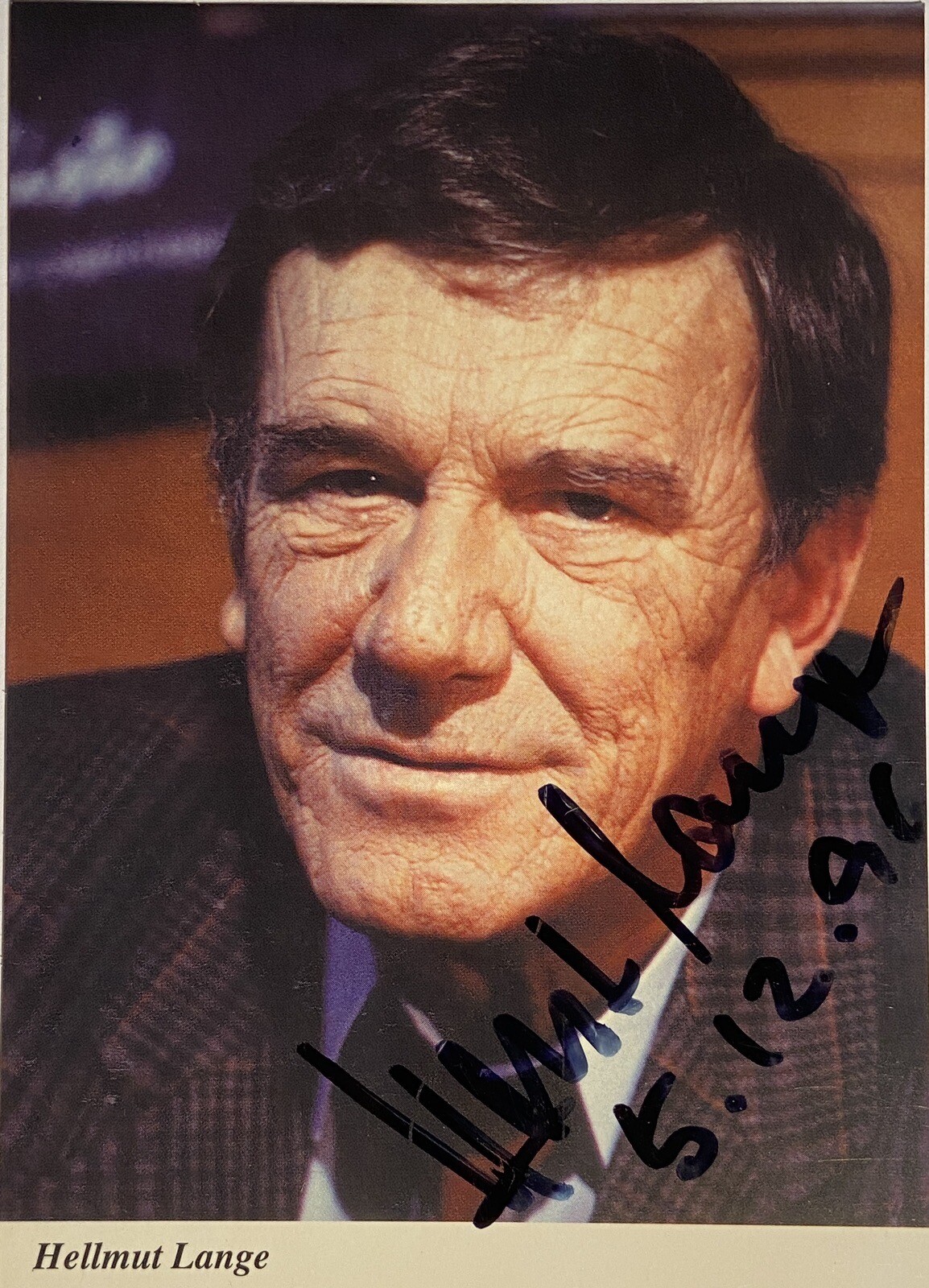 Hellmut Lange signiert +2011 Karte Unterschrift Original Signatur ...