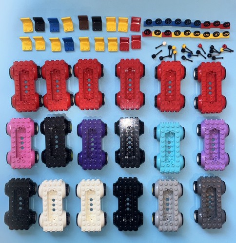 Lego Car Vehicle Base Chassis 5x10x2 Seats Steering Wheels 11650 Mix Of ...