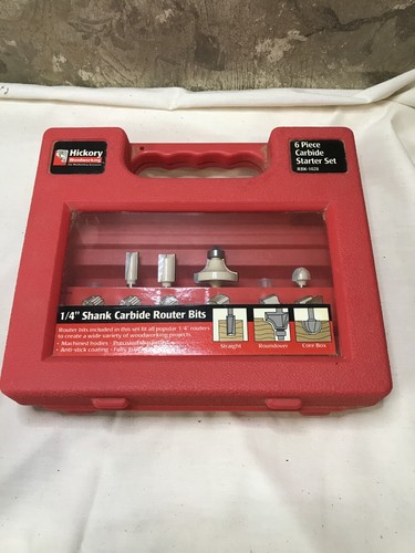Hickory Woodworking 4 Piece Carbide Master Set 1/4" Shank Router Bits ...