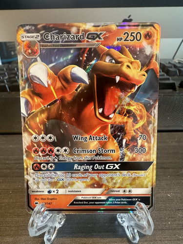 Pokemon TCG Charizard GX S&M Burning Shadows 20/147 Ultra Holo Rare ...