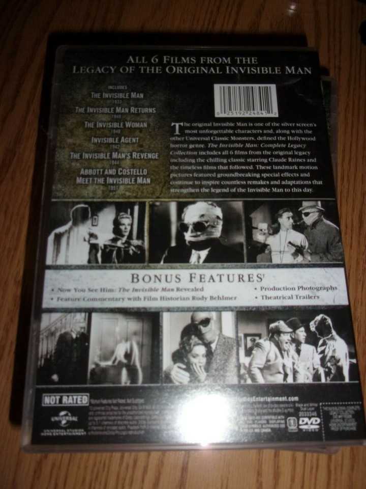 THE INVISIBLE MAN: COMPLETE LEGACY COLLECTION - 3-DVD SET - GREAT ...