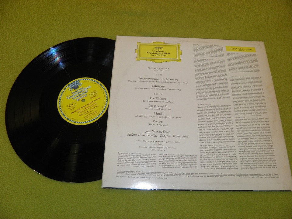 Wagner / Jess Thomas - Tenor / DGG 1964 Germany "SLPEM 136387" RED ...