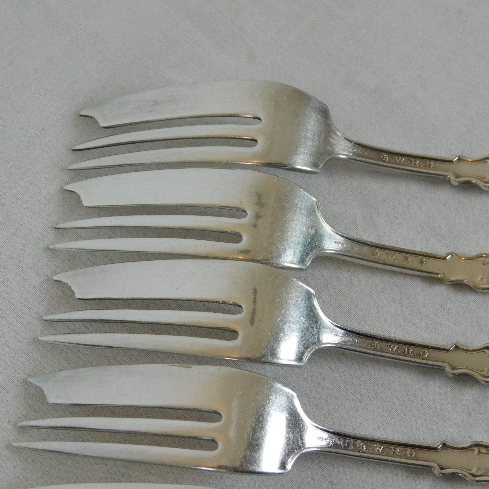 Irving Silverplate Pie Pastry Fork Set of 6 Oneida Keystone 1916 ...