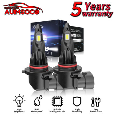 For GMC Sierra 2500 HD 100W High Low Beam Pair 9012/HIR2 LED Headlight ...