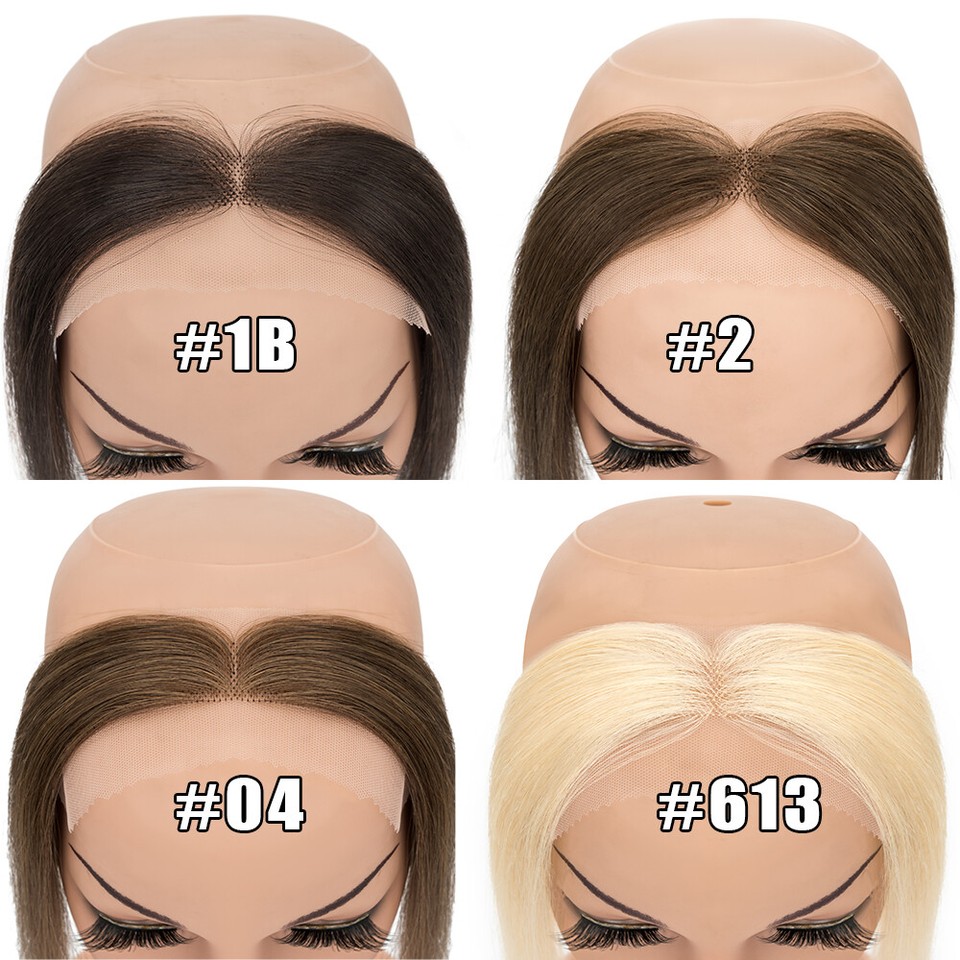 Frontal Hairpiece for Women Human Hair Extensions Hairline Loss Topper ...