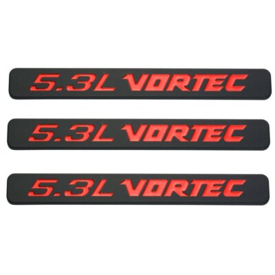3Pc 5.3L Vortec Hood Emblems Car Badge Decal for Z71 Truck Silverado ...