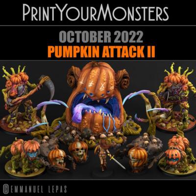 3D Printed Print Your Monsters Pumpkins Attack Pack II Set 28mm - 32mm D&D | eBay