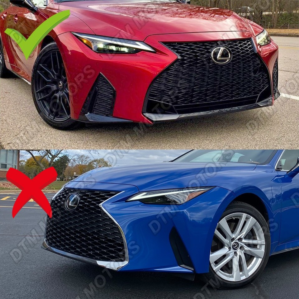 For 21-25 Lexus IS350 IS500 F-Sport Real Carbon Fiber Front Bumper Lip ...