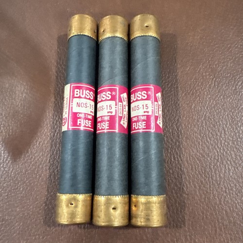 3x Fuses Buss One-Time Fuse NOS-15amp 600V Fuse | eBay