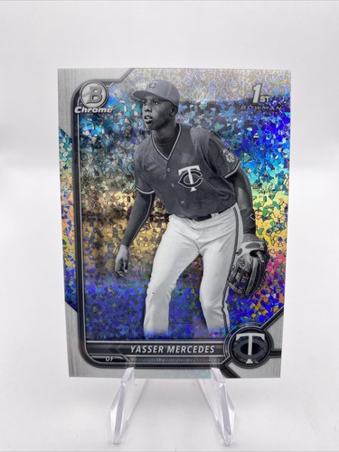 Yasser Mercedes 1st 2022 Bowman Chrome Black and White Mini-Diamond # ...