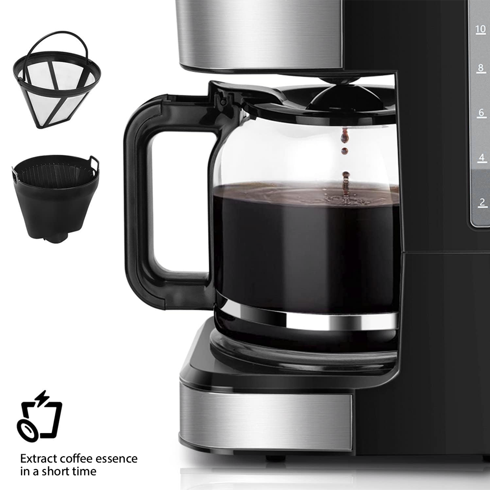 1.5L Filter Coffee Maker Machine 12 Cup Automatic Setting Digital Timer ...