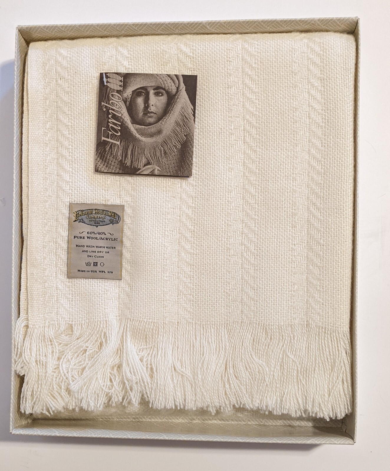 Faribo 52"X60" Throw 60/40 pure wool/acrylic NIB W/TAGS | eBay