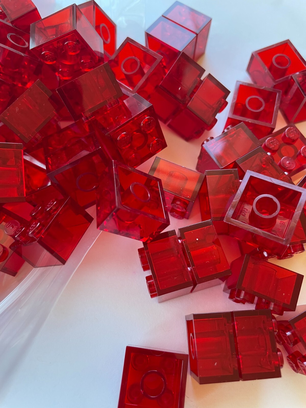 LEGO-NEW-#3003-TRANS RED-2 X 2 BRICK-10 BRICKS | eBay