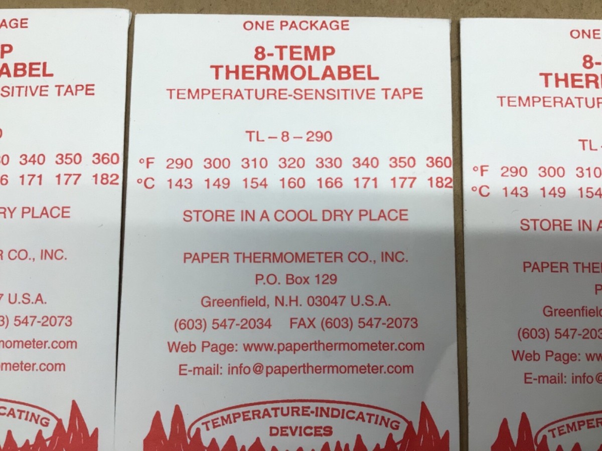 Temperature Strip 8-Temp Thermolabels (Pack Of 16) - Waterproof ...