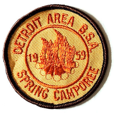 Detroit Area Council (MI) 1959 Spring Camporee Pocket Patch BSA | eBay