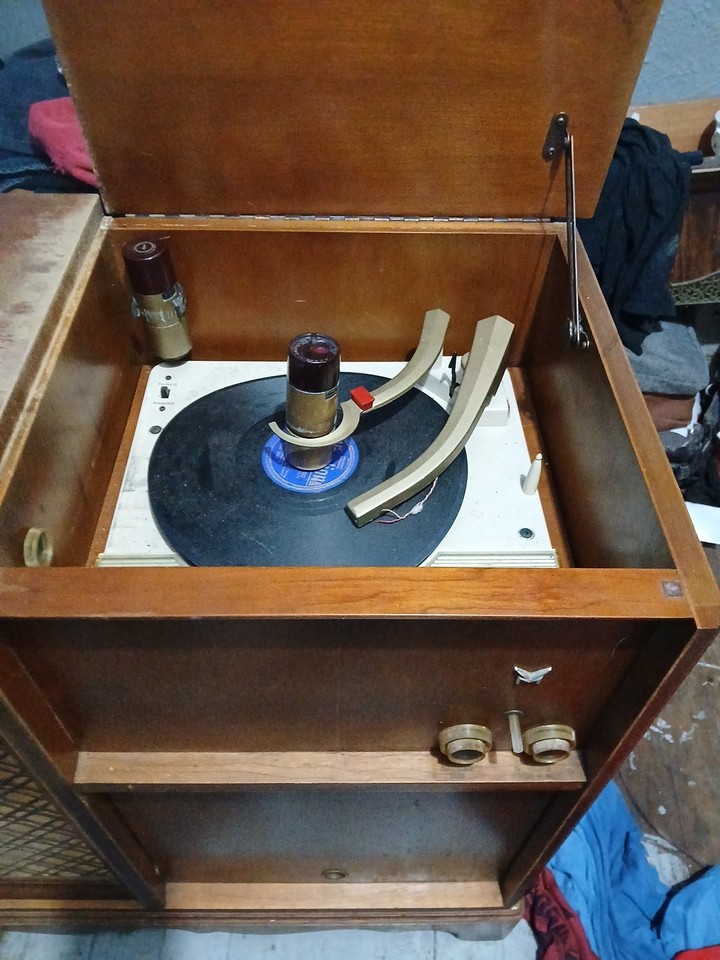 Vintage 50s Voice of Music VM Tube Record Player Console MCM Restored ...