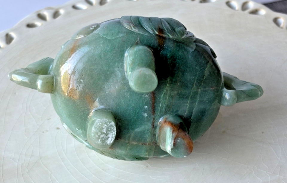 Jade Carved Dragon - Lion Censer for INCENSE works but danged leg ...