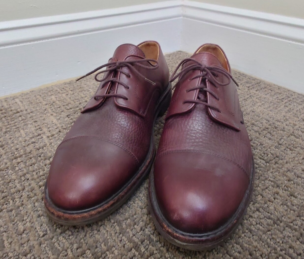 Mephisto Air Relax Burgundy Leather Goodyear Welt Cap Toe Oxfords Size ...