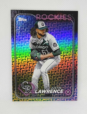 💥 Topps 2024 Series 1 Justin Lawrence #259 Easter Holiday Foil Rockies ...
