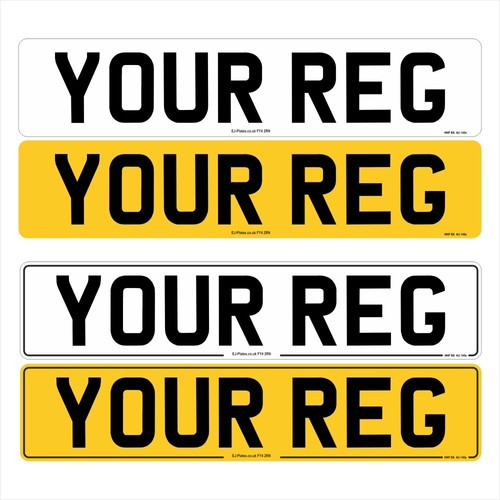 Number Plates UK Road Legal Car Van Reg Registration Pair Front Rear ...
