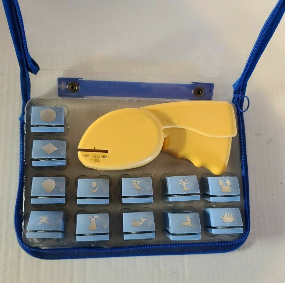 Craft Paper Punch Kit With 12 Paper Hole Punches & Carrying Case ...