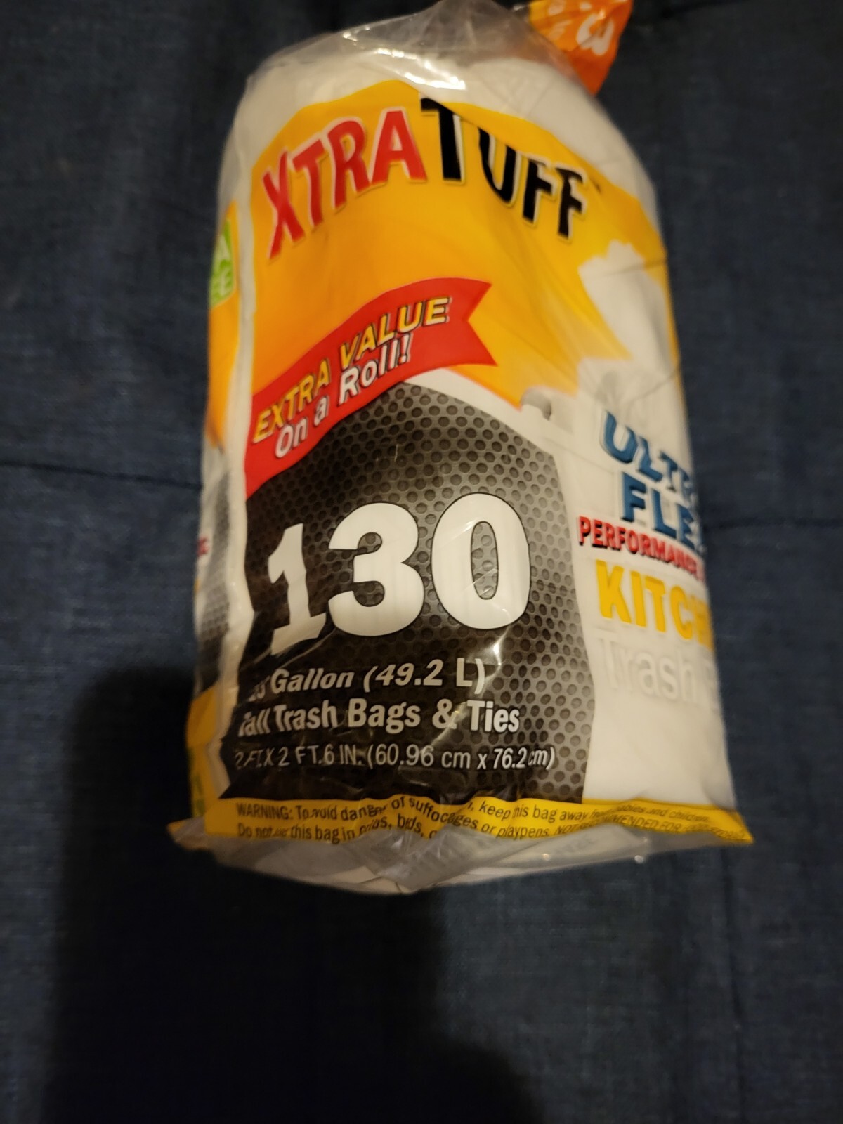 Xtra Tuff Ultra Flex Trash Bags Kitchen Drawstring Bag 13 Gallon 130ct ...