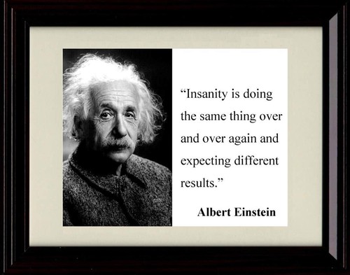 16x20 Framed Albert Einstein Quote on Insanity Print | eBay