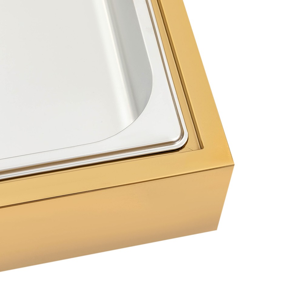 Dual Tray Buffet Food Serving Tray Modern Rectangular Tabletop Food ...