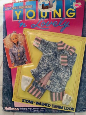 VTG Shillman BARBIE Doll Clone Outfit NRFB Stone Washed Denim OUTFIT | eBay