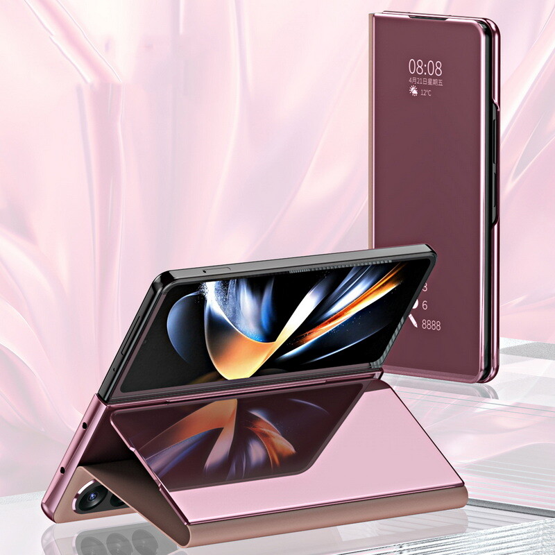 Mirror Flip Phone Case For Samsung Galaxy Z Fold6 5 4 3 Holder ...