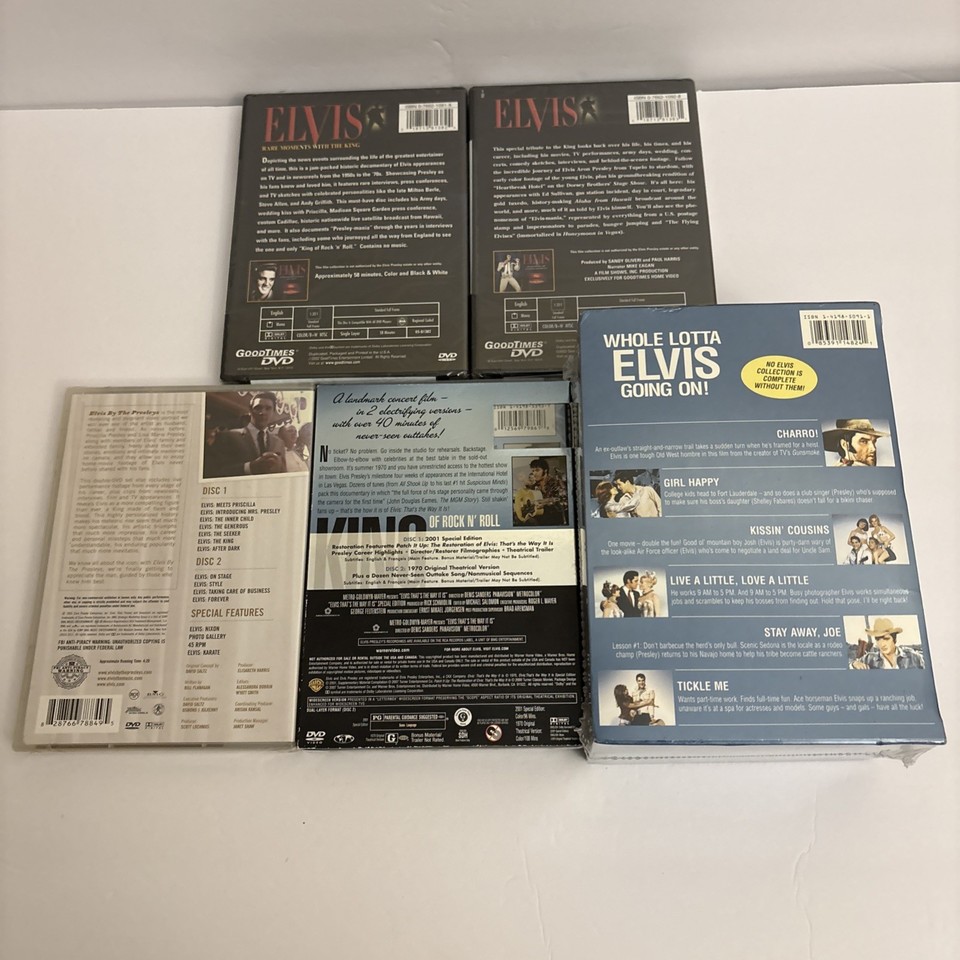 5 Elvis DVDs, Elvis: the Hollywood Collection (2007), Elvis:By the ...