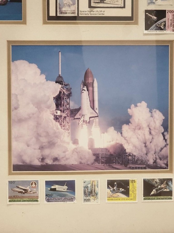 NASA Space Shuttle Challenger Tribute Display w/ Stamps, Medallions ...