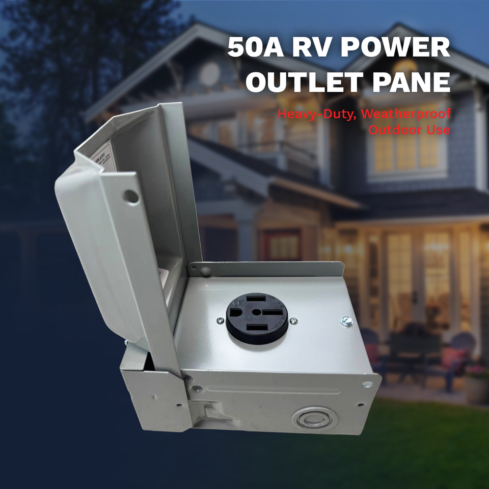 50Amp 125/250Volt RV/EV Power Outlet Box Electrical NEMA 14-50R ...