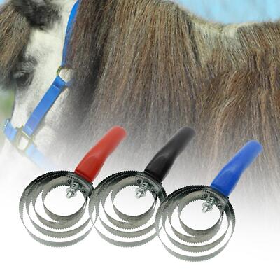 4 Rings Curry Comb Horse Shedding Tool Stainless Steel with Comfortable ...