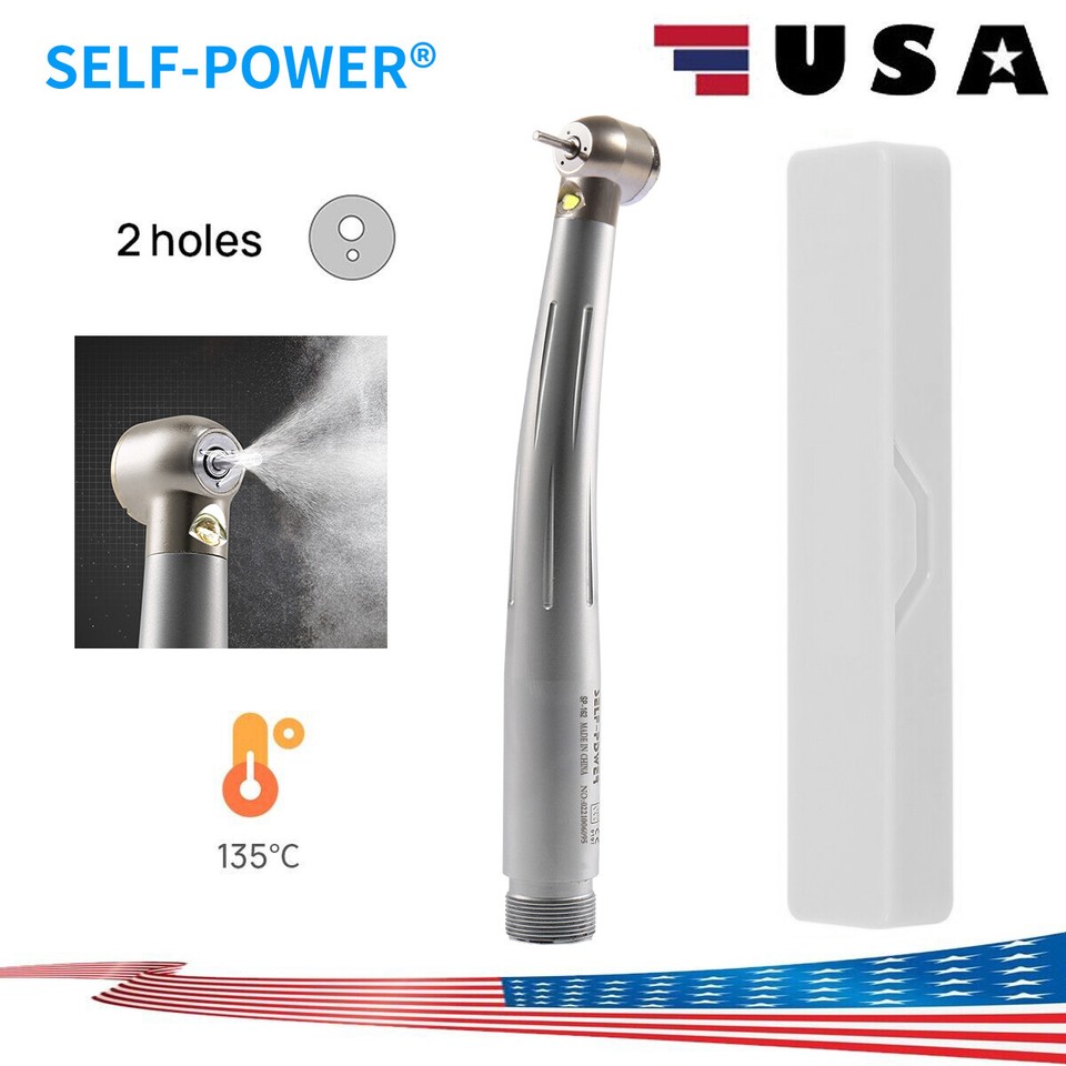 Dental (LED) High Speed Push Button Handpiece Big Head 2/4 Hole | eBay