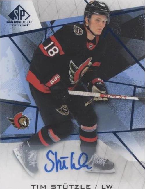 2021-22 Upper Deck SP Game Used - Tim Stutzle #19 Blue Autographs (AU ...
