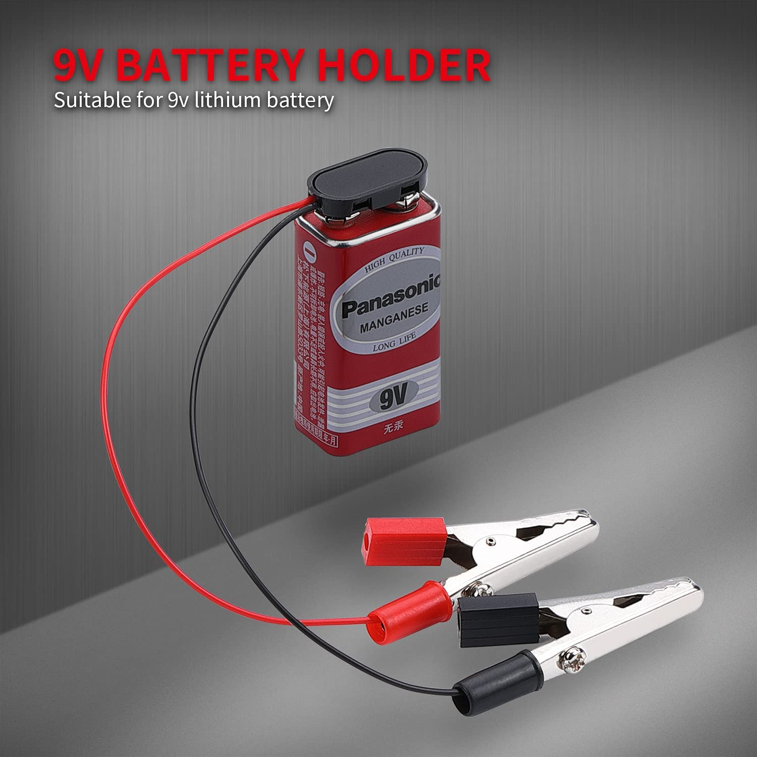 10pcs 9v Battery Connector 9 Volt Battery Snap Clip I Type With 2 Pairs ...