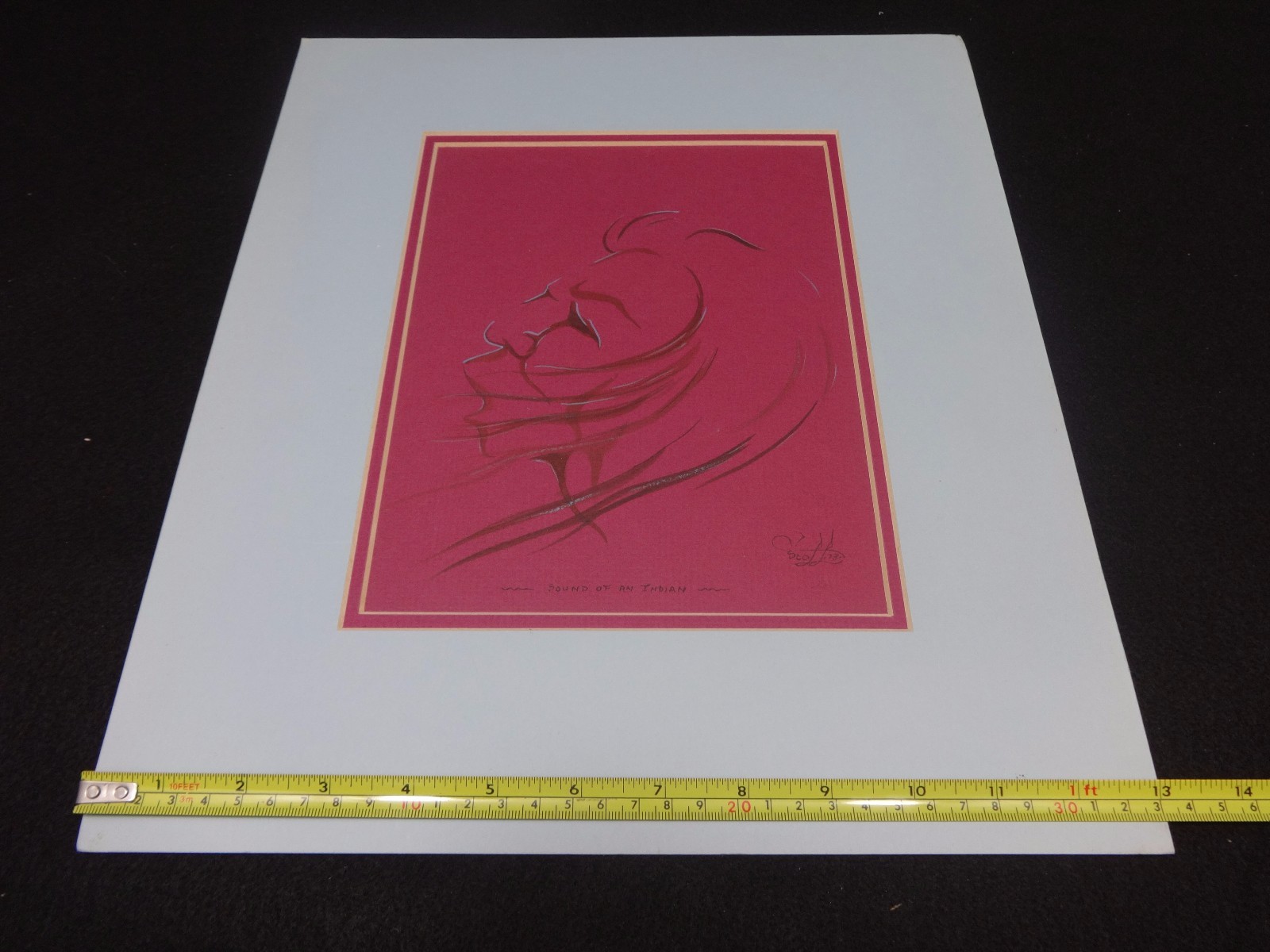 Original-1973-Jonny-Hawk-Vintage-Native-American-Pencil Art | eBay