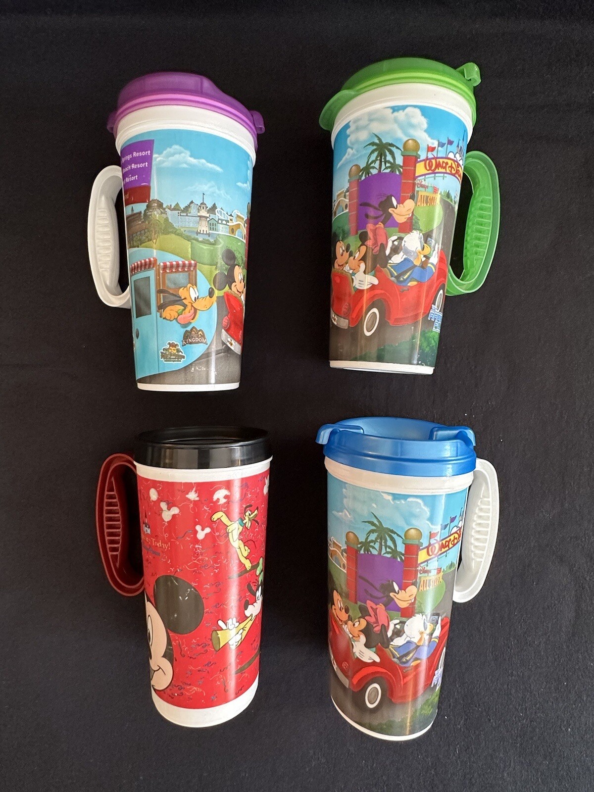 Disney World Resort Parks Rapid Fill Refillable Mugs Cup W/Lids Lot of ...