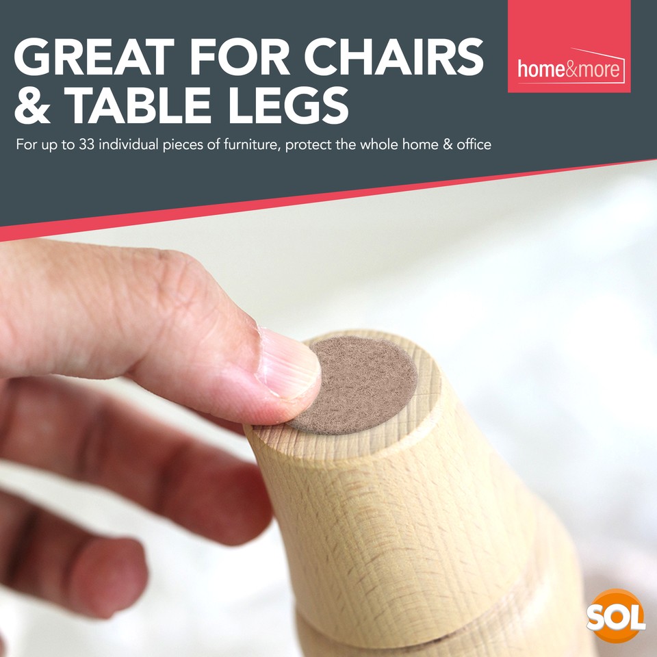 132 Felt Pads Self Adhesive Sticky Furniture Floor Chair Legs Scratch ...