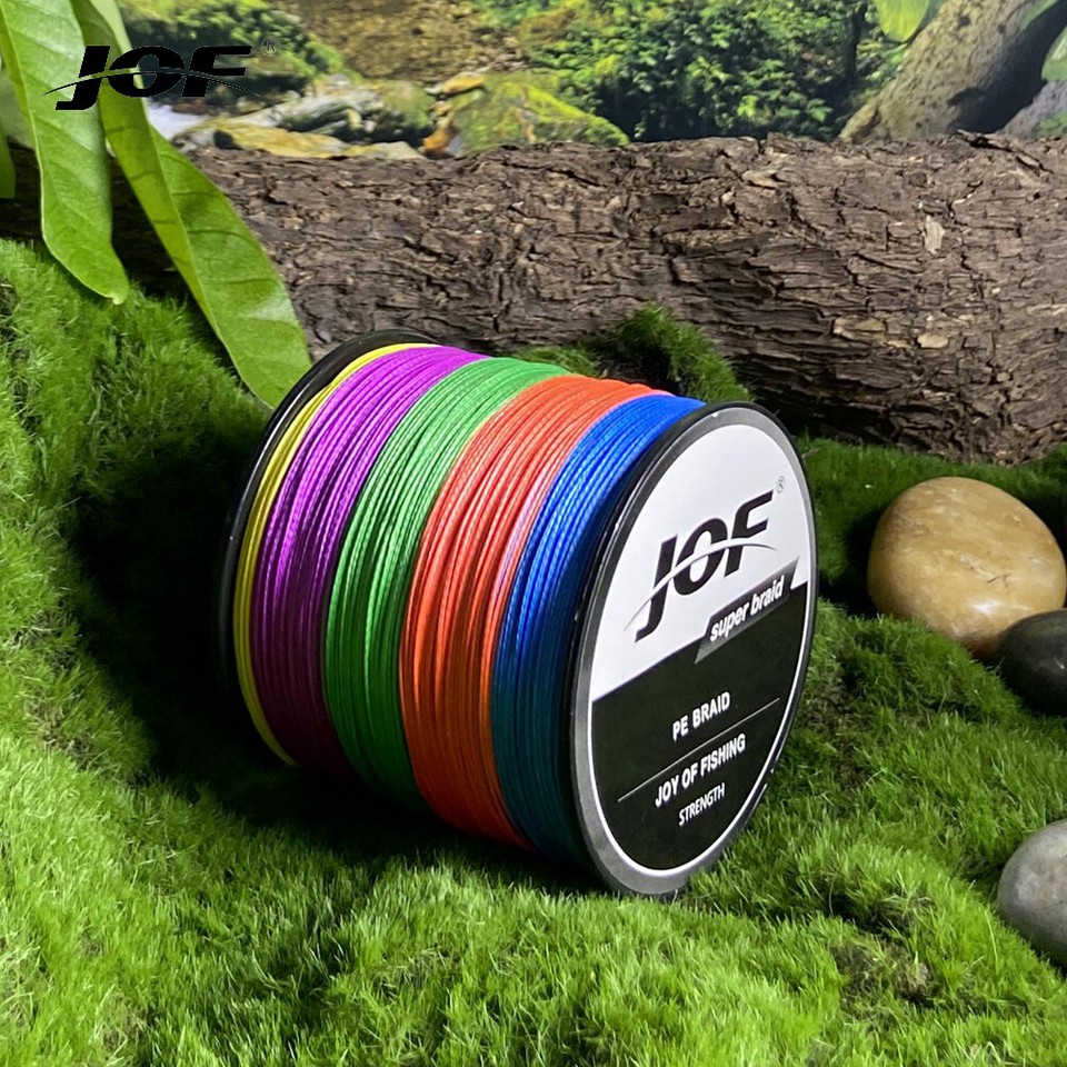 JOF 4 Strand 300M/500M/1000M 100% PE Braided Fishing Line Multifilament ...