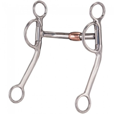 Kelly Silver Star COMFORT GAIT SHANK BIT w/ Roller Pinchless mouth 5 ...