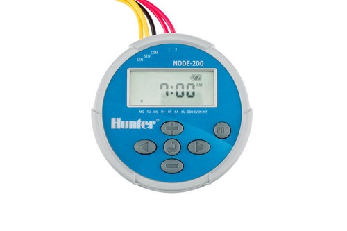 Hunter NODE-200 9V Battery Operated Controller Timer 2 Station Two Zone ...
